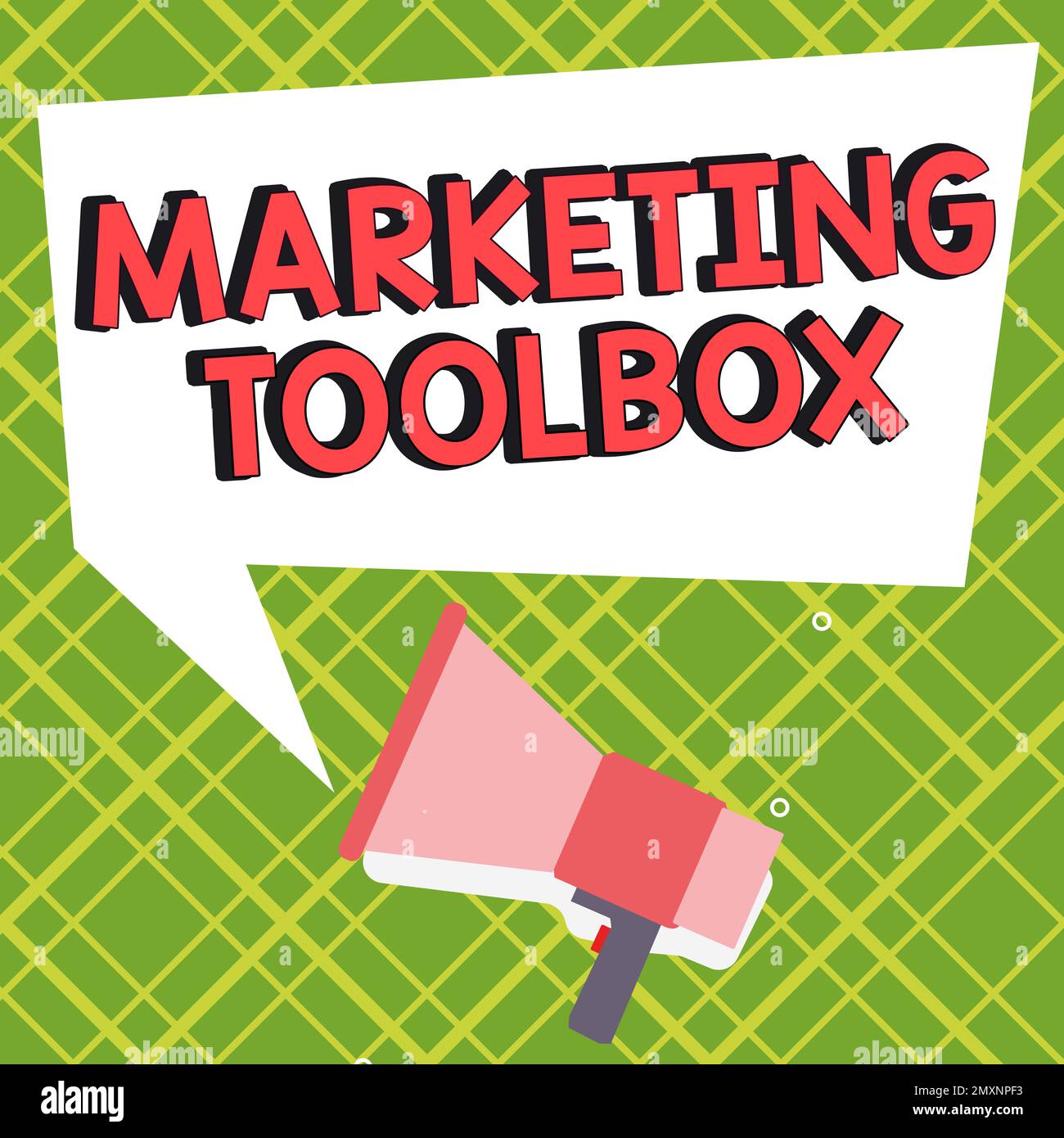 Text showing inspiration Marketing Toolbox, Business concept Means in ...