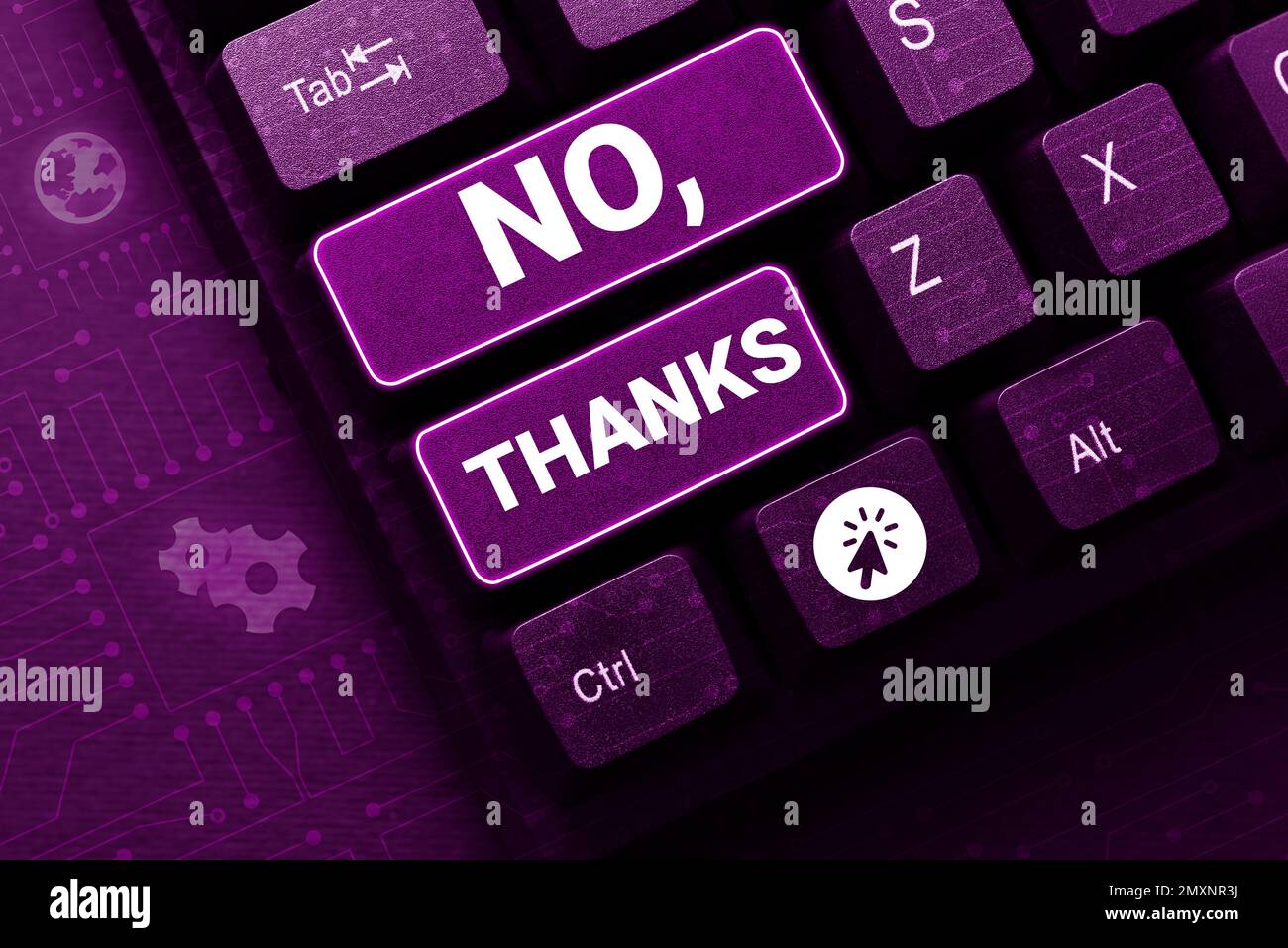 Hand writing sign No, Thanks, Concept meaning Answering question using ...