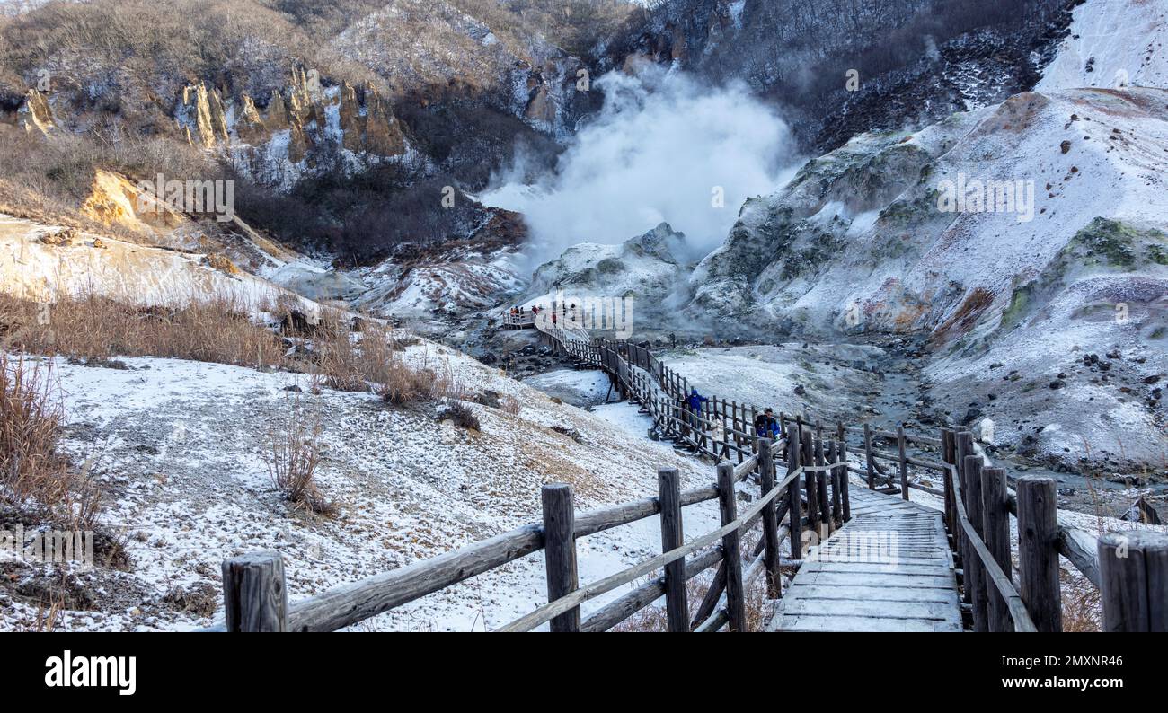 The Japanese island of Hokkaido, don't hell valley Stock Photo - Alamy