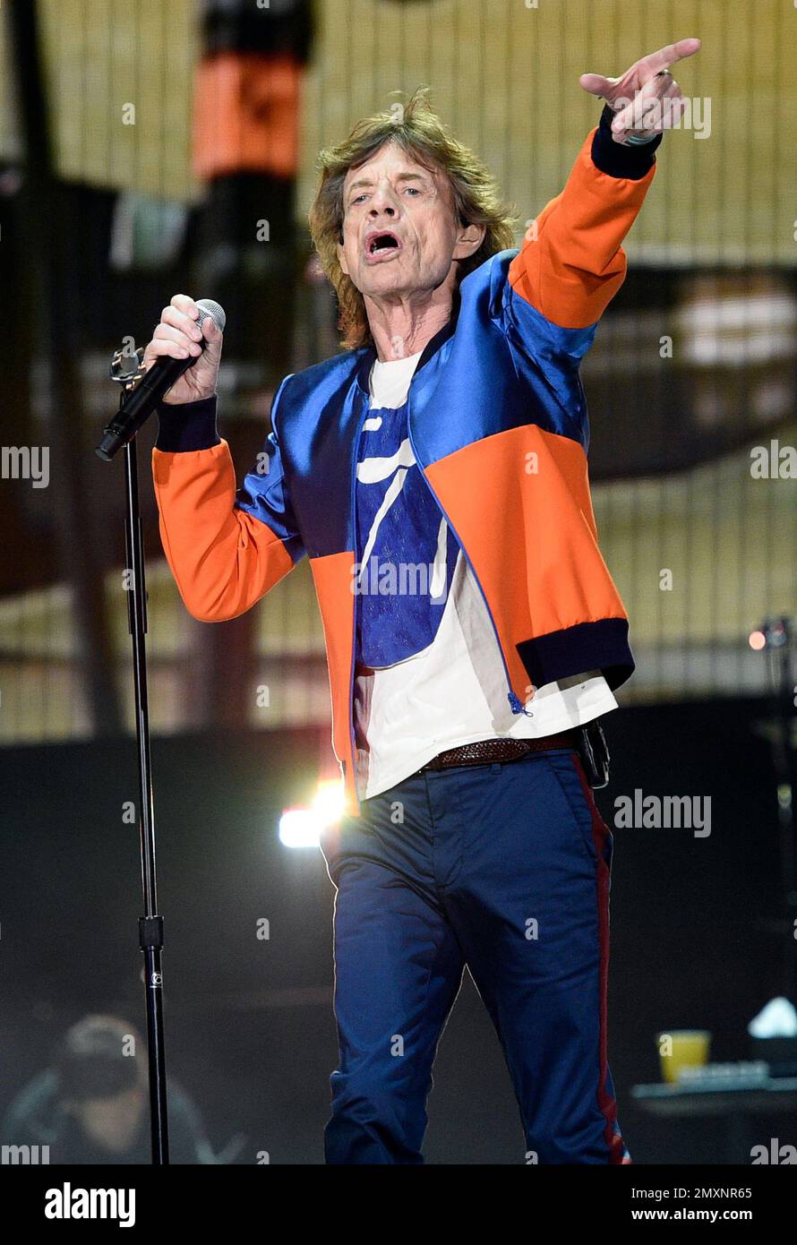 Mick Jagger of The Rolling Stones performs on day 1 of the 2016 Desert ...