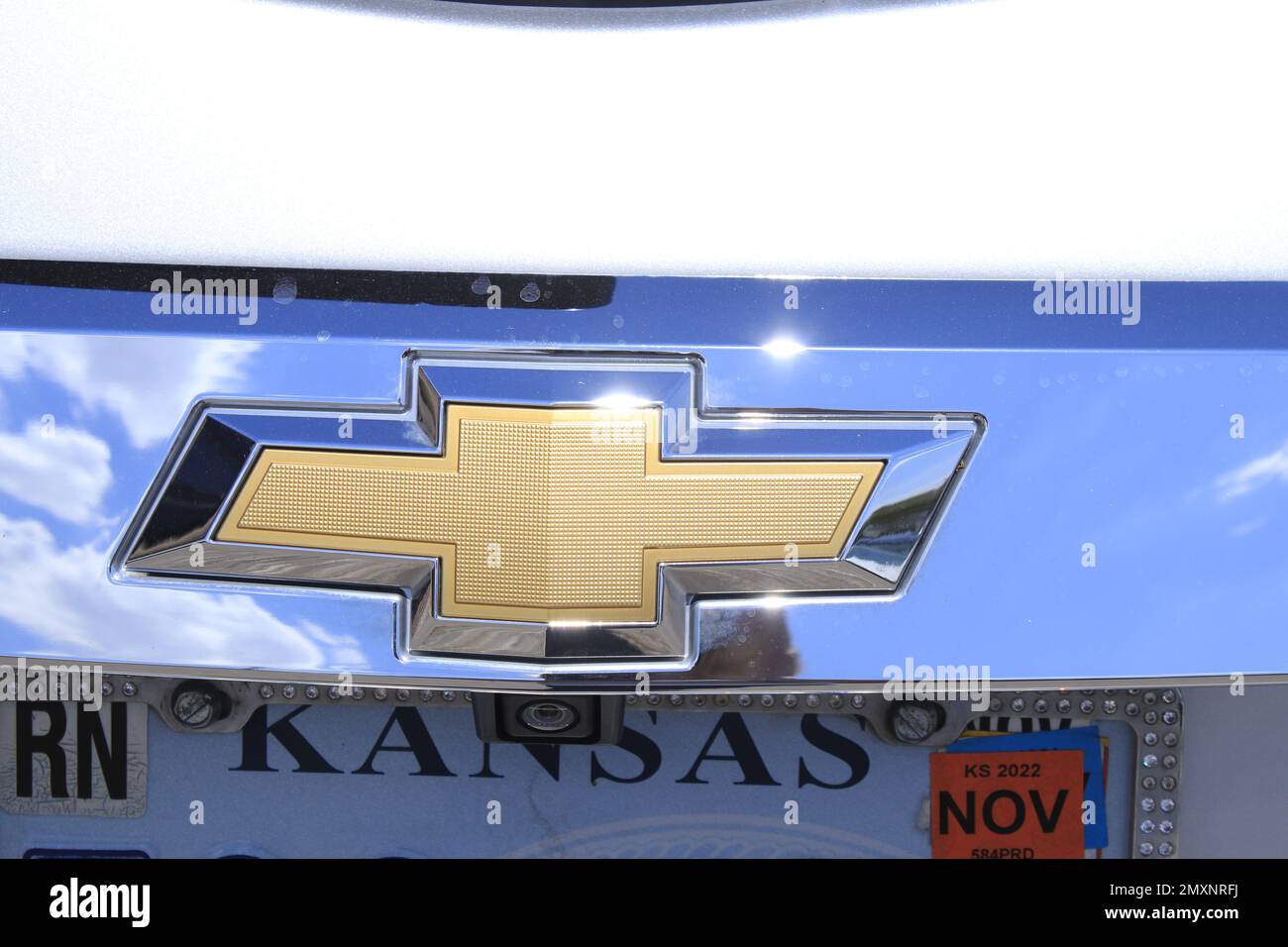 A Chevrolet Emblem logo shot closeup that's bright and colorful Stock ...