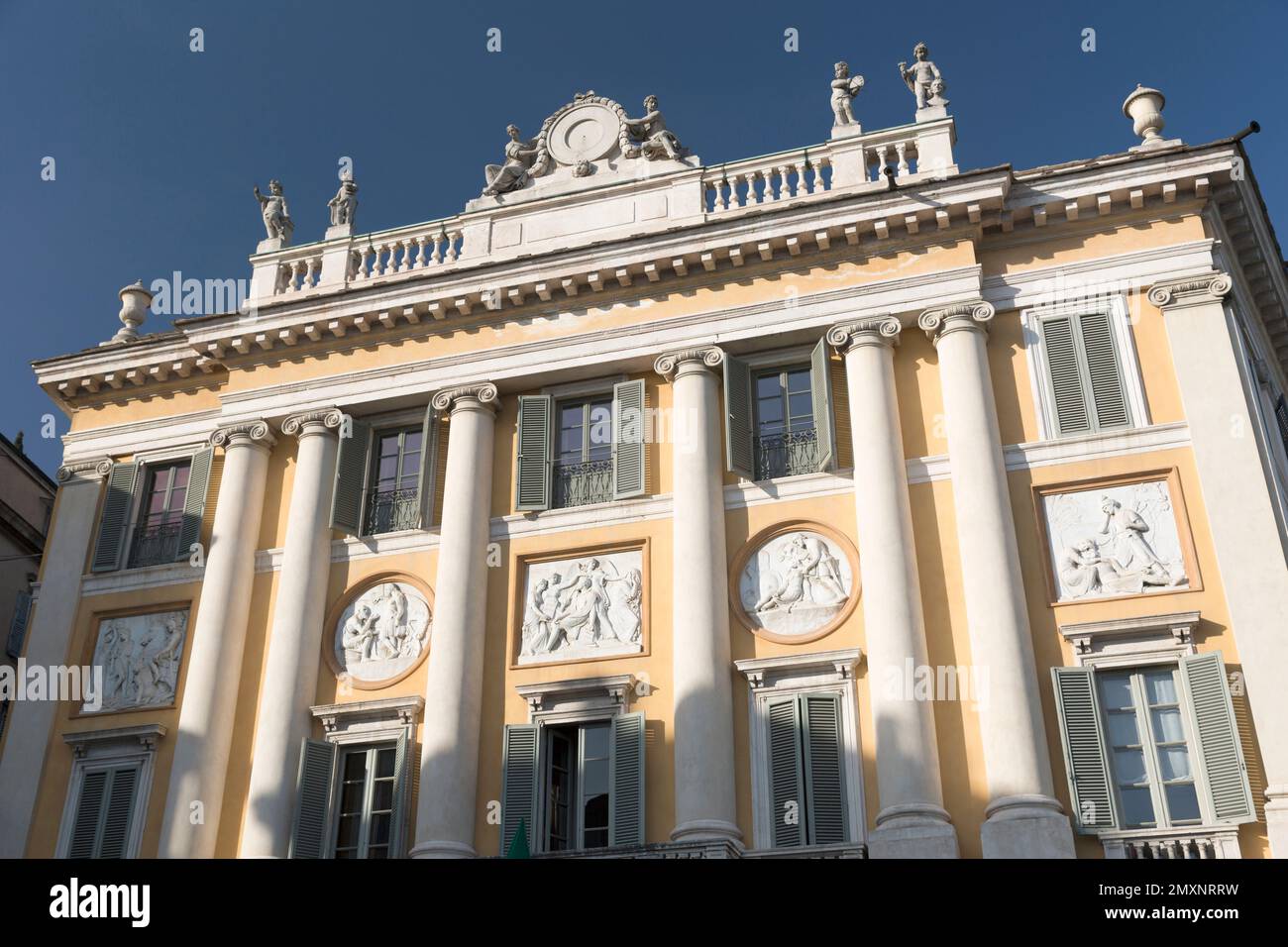Italy, Bergamo, Palazzo Albani Medolago, neoclassical architecture ...