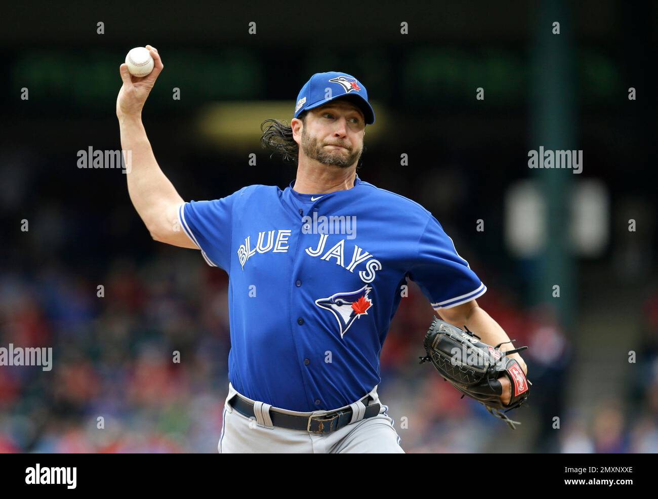 Toronto Blue Jays pitcher Jason Grilli throws against the Texas Rangers ...