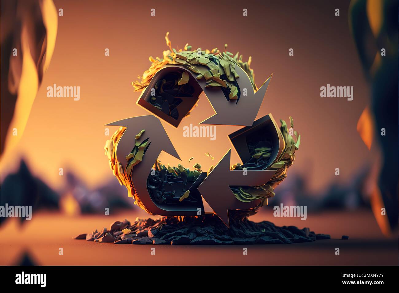 Circular Energy Orange Background Stock Photo - Alamy