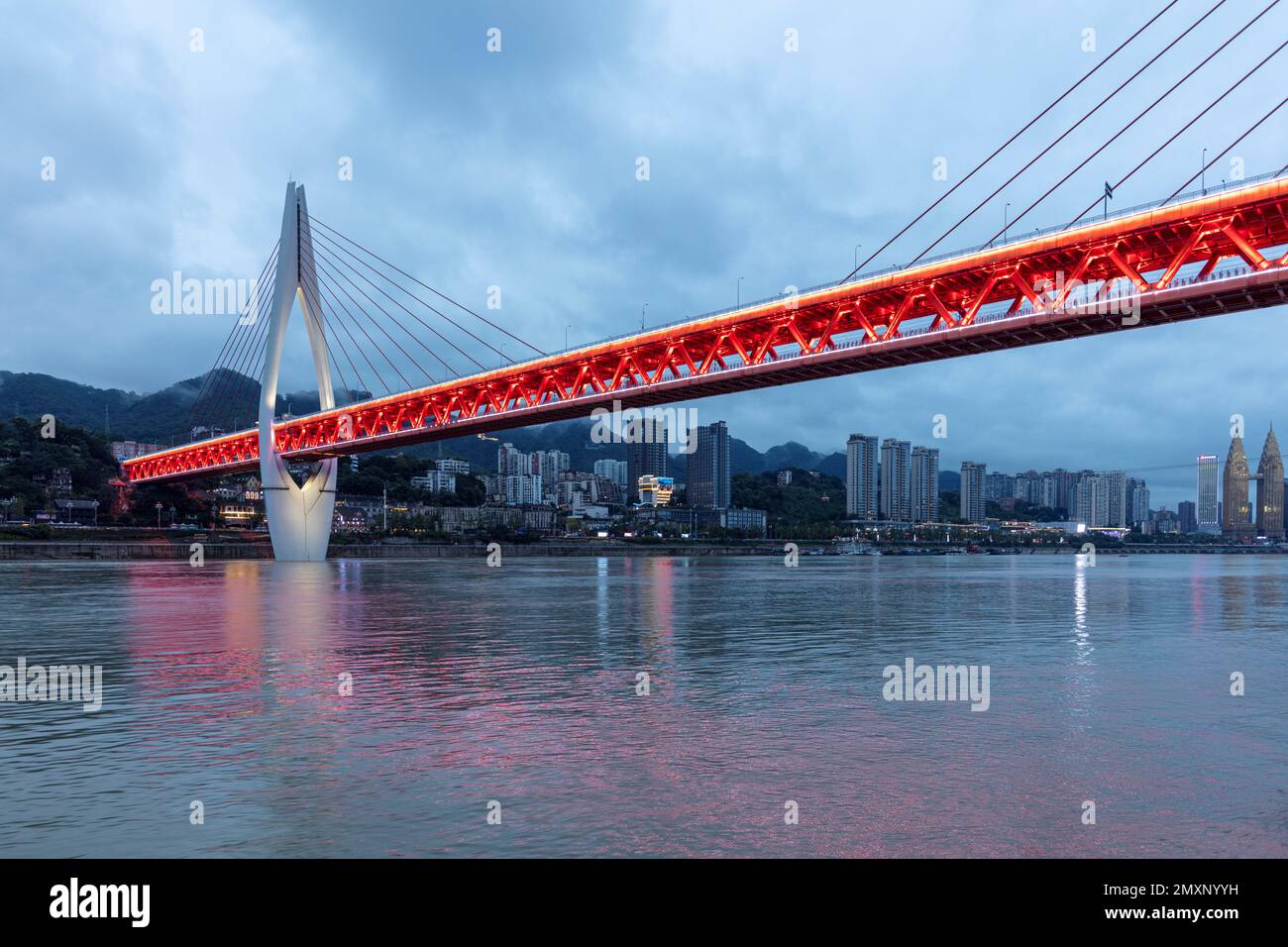 East gate changjiang river bridge in chongqing in sichuan province ...