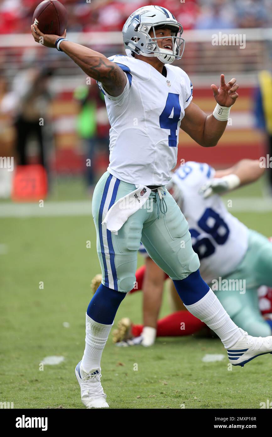 Dallas Cowboys quarterback Dak Prescott in action against the San ...