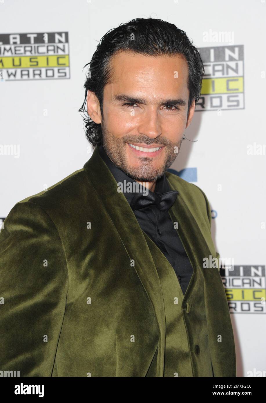 Fabian Rios poses backstage at the Latin American Music Awards at the ...