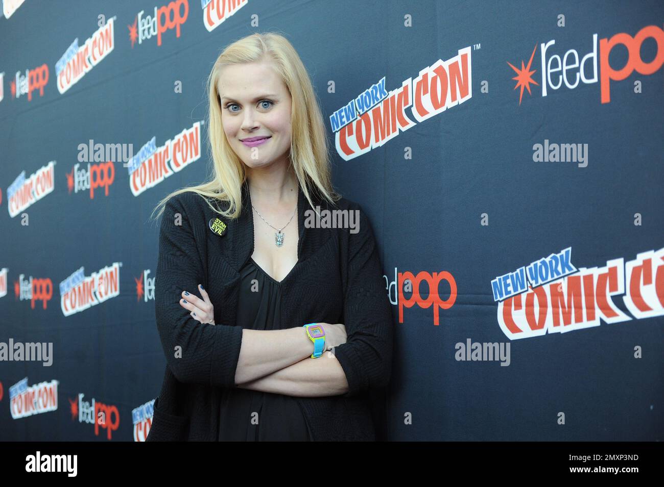 Janet Varney poses during the Stan Against Evil NY Comic Con Panel at ...