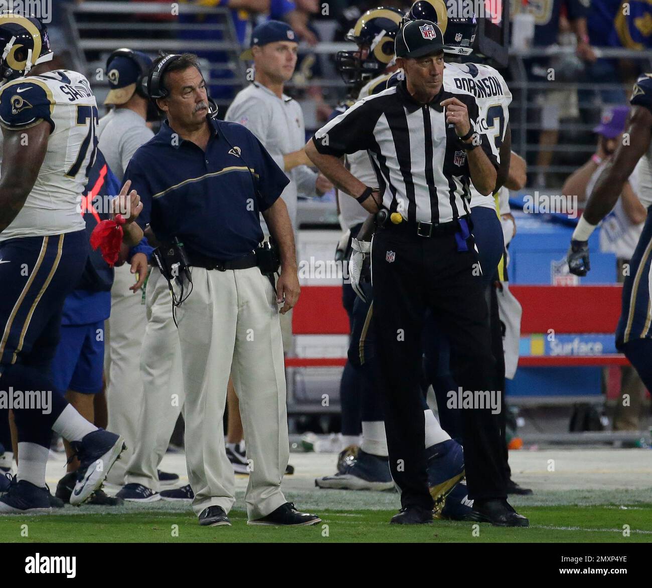Los Angeles Rams head coach Jeff Fisher during an NFL football game ...