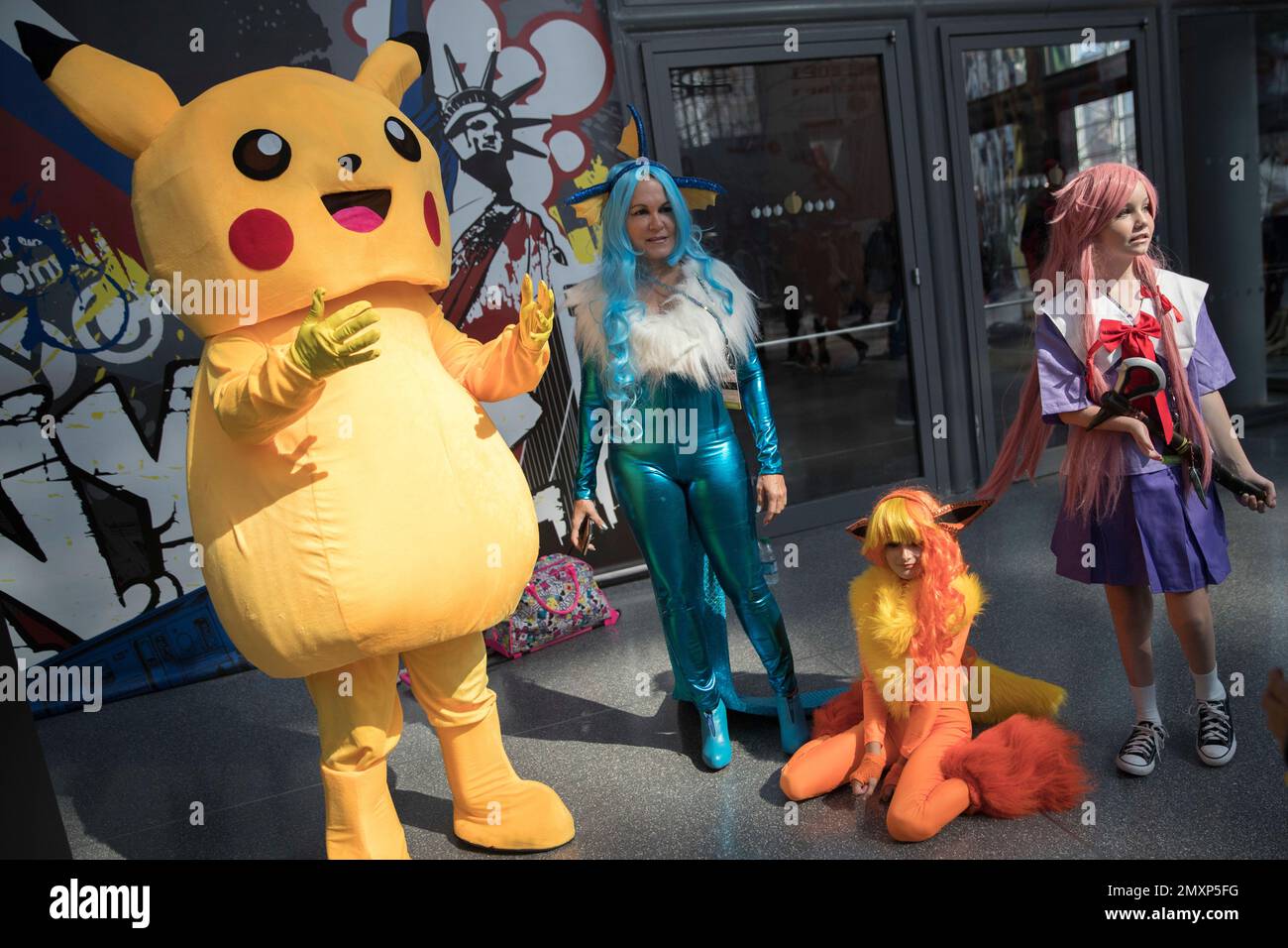 Jannine Boffa, second from left, as Vaporeon, Anna Alvarez, second from ...