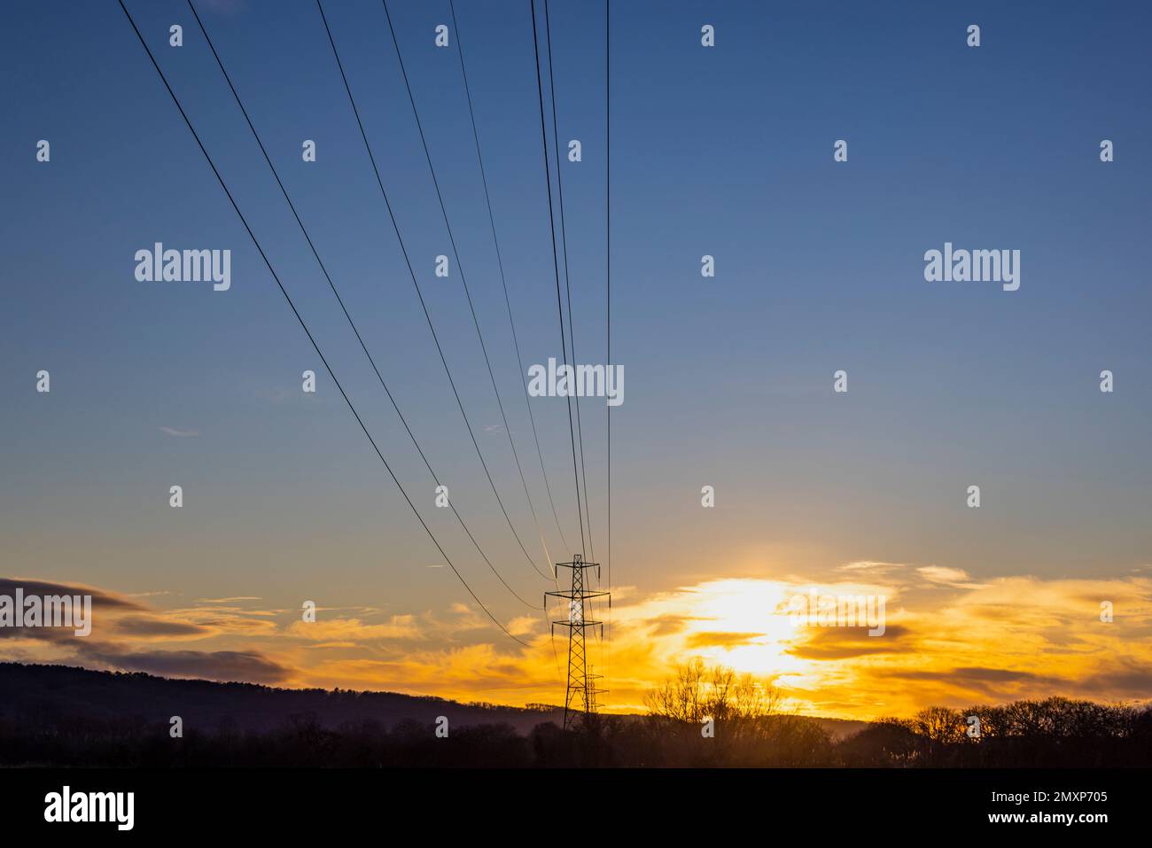 Steel lattice pylons hi-res stock photography and images - Alamy