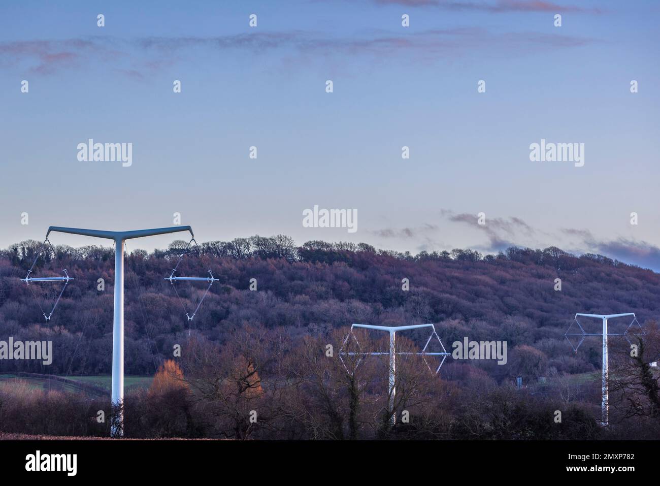 The new t-pylon under construction Stock Photo - Alamy