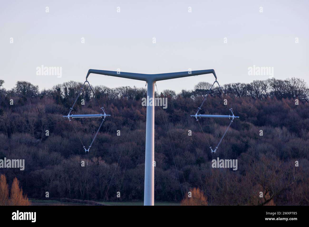 The new t-pylon under construction Stock Photo - Alamy