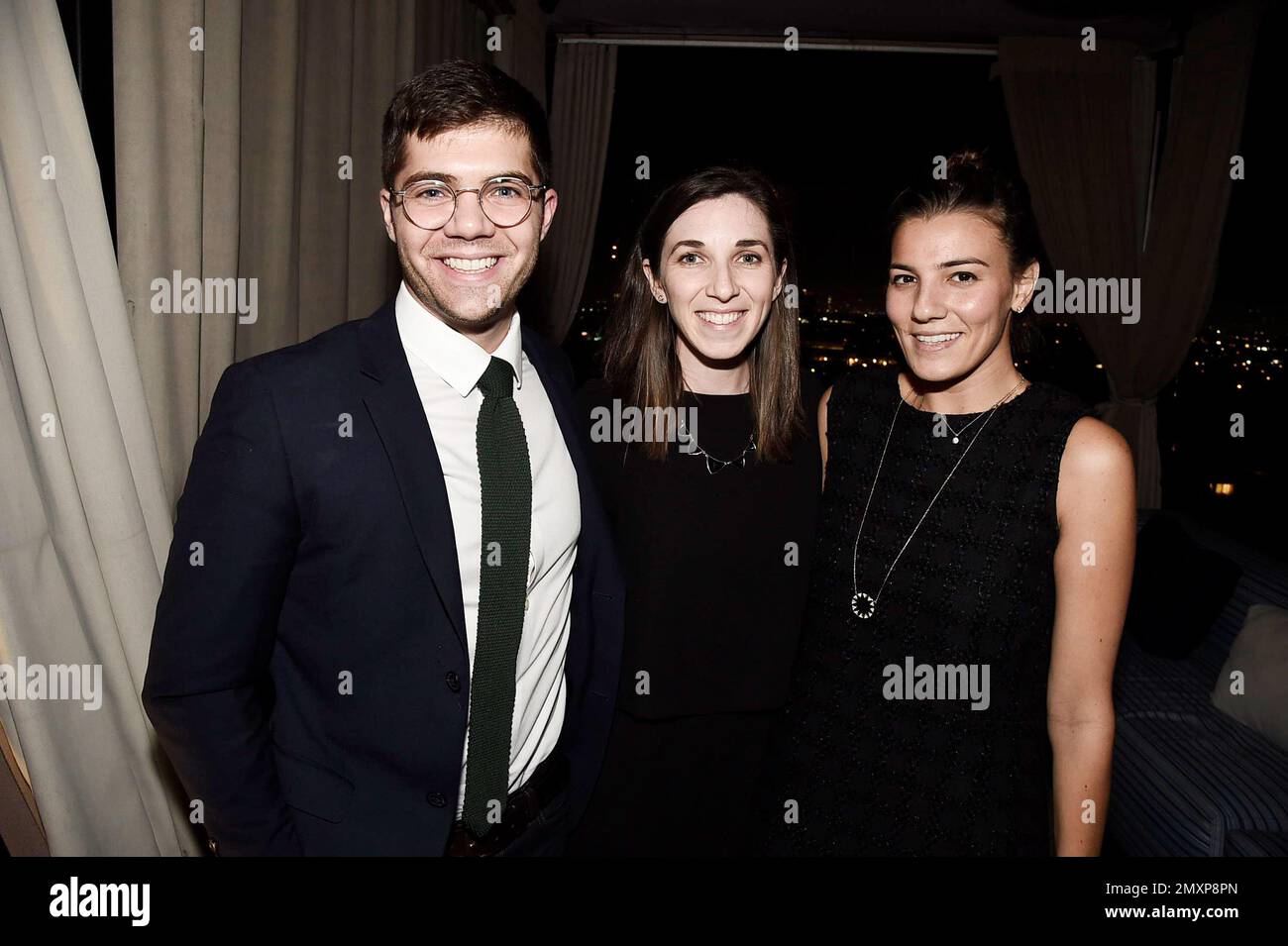 Andrew Graham, Sarah Penna and Rana Zand seen at Big Frame's Pre ...