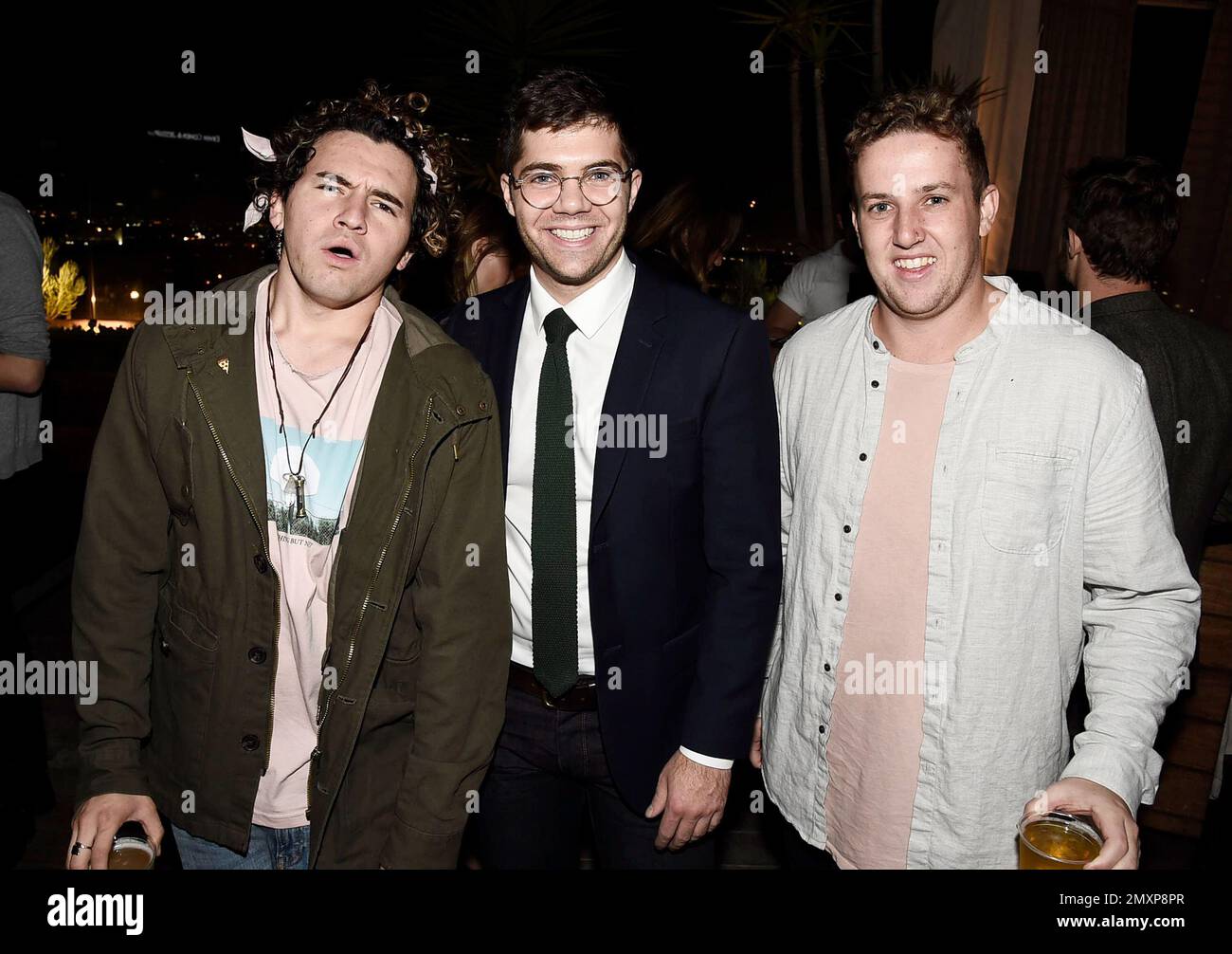 Jc Caylen, Andrew Graham and Corey La Barrie seen at Big Frame's pre ...