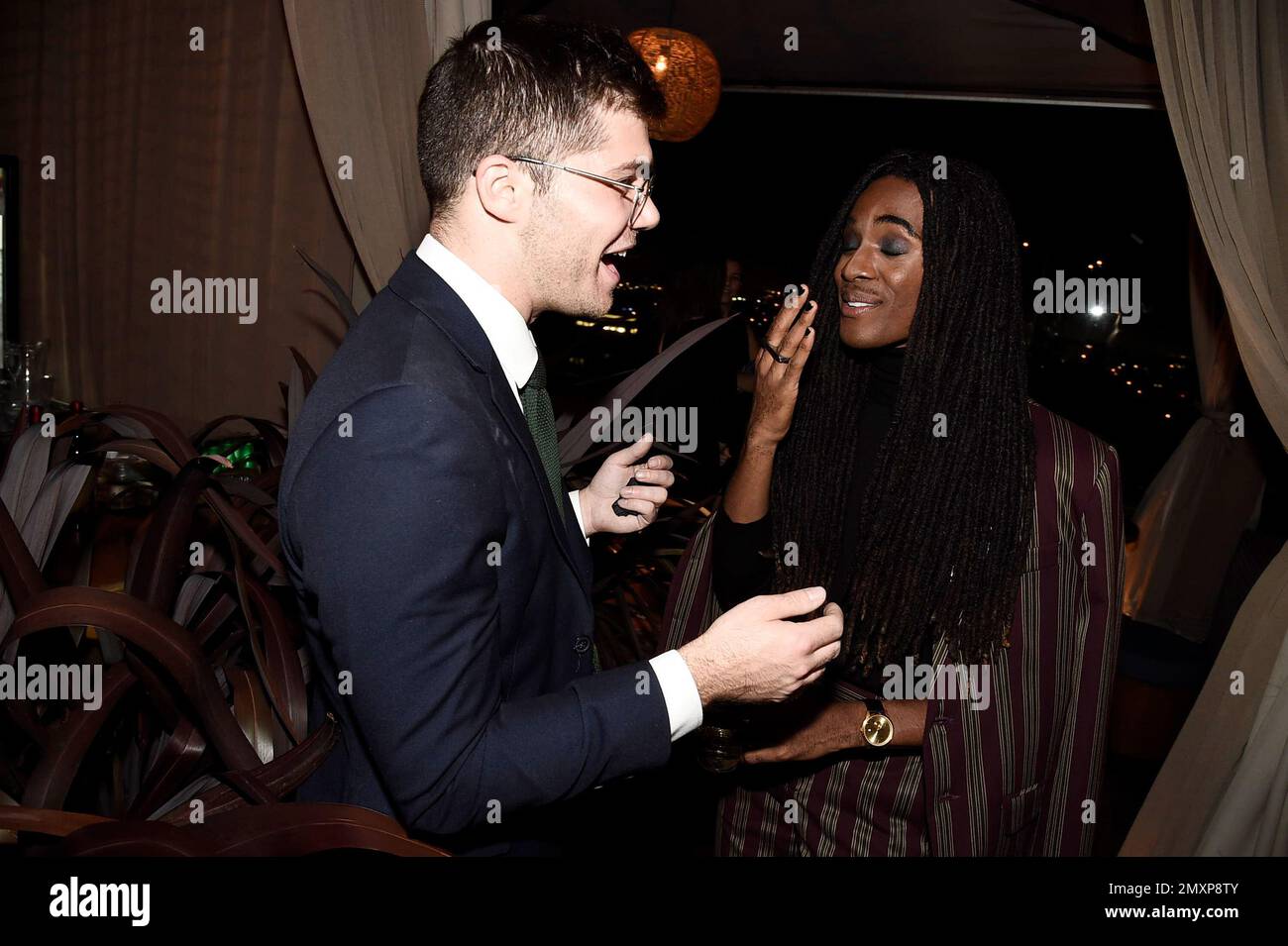 Andrew Graham and Ruba Wilson seen at Big Frame's Pre-Streamys Party on ...
