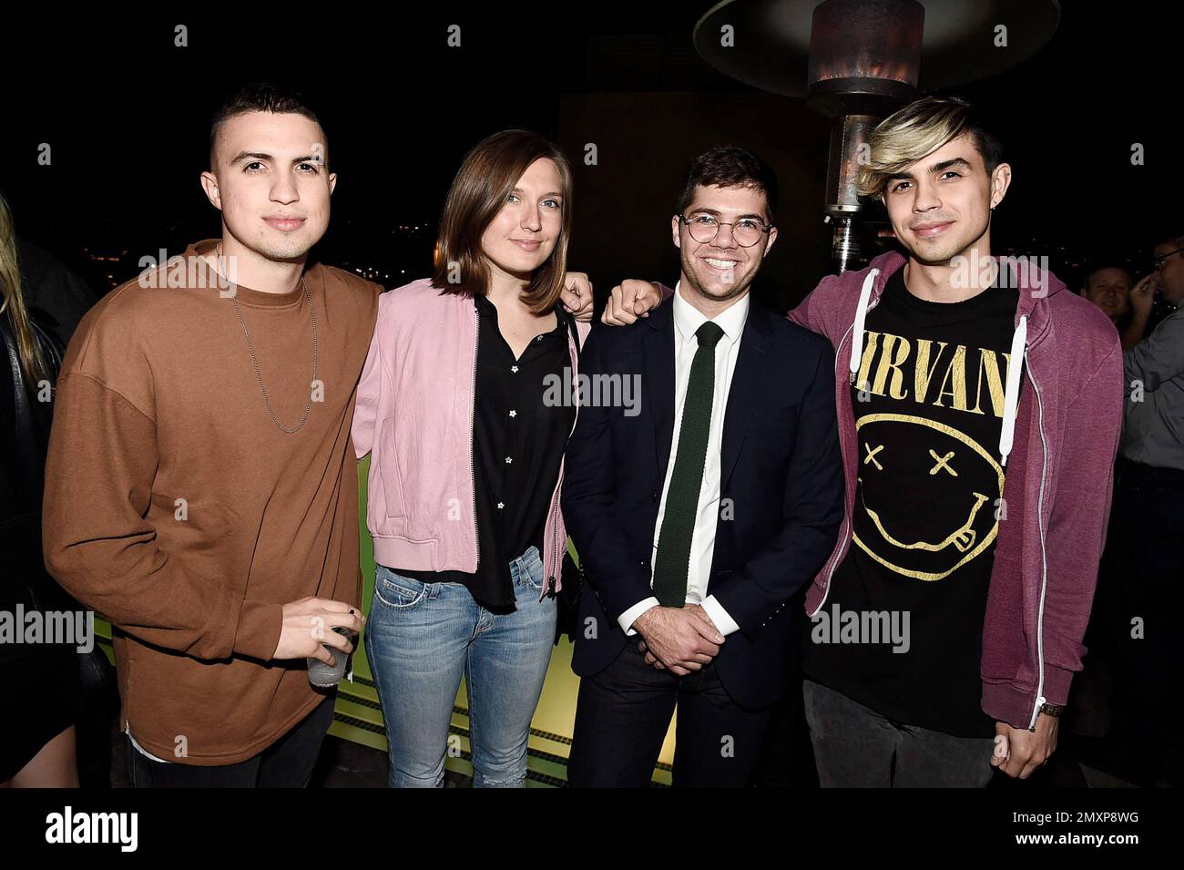 Devin Guisande, Colette Patnaude, Andrew Graham and Kyle Guisande seen ...