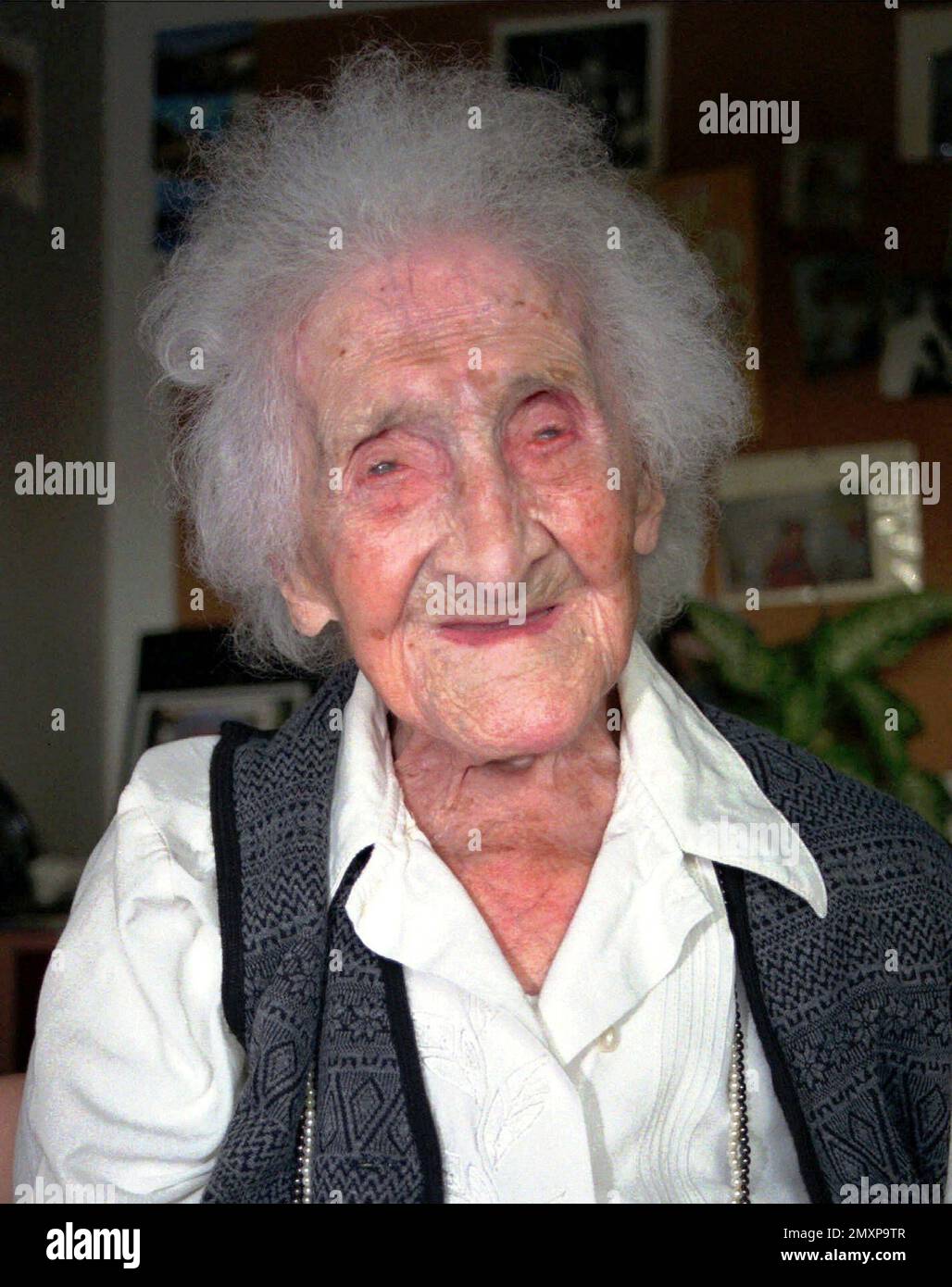 FILE - This Feb. 12, 1996 file photo shows Jeanne Calment in Arles, France. Believed to be the ...