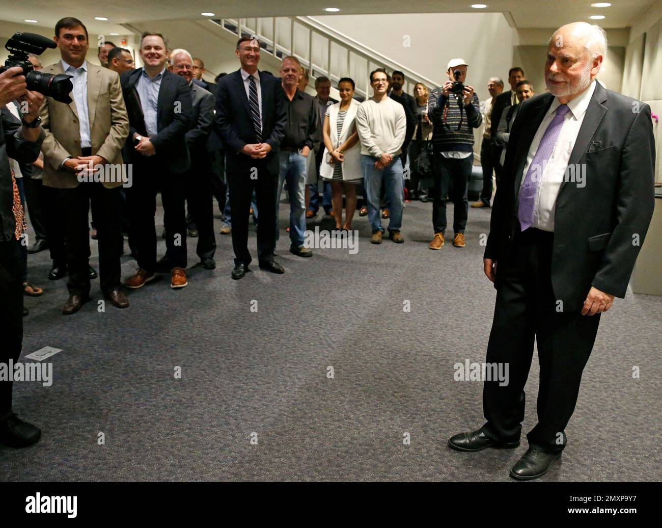 Fraser Stoddart arrives at the Rebecca Crown Center at Northwestern ...