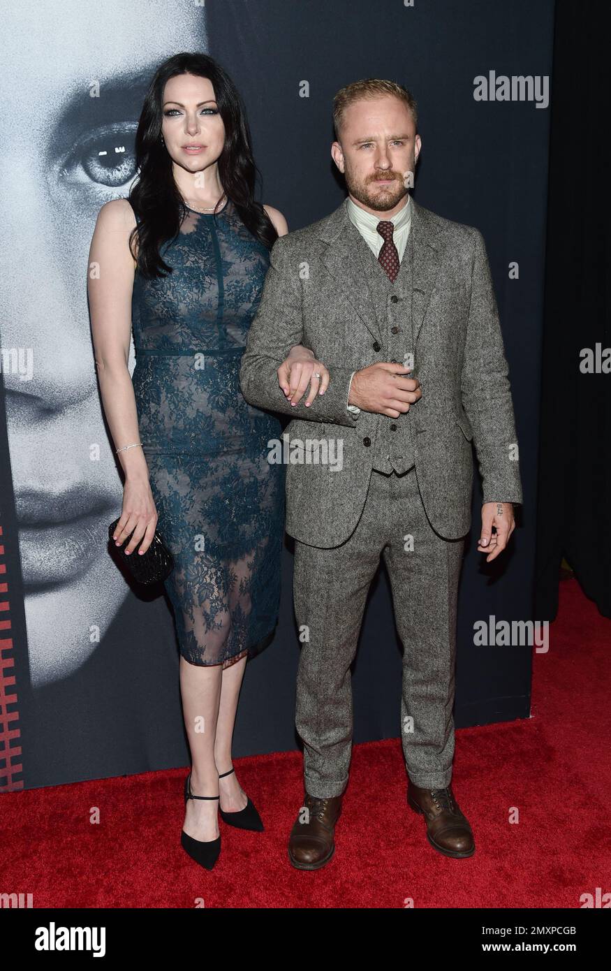 Actors Laura Prepon and Ben Foster attend the premiere of "The Girl on ...