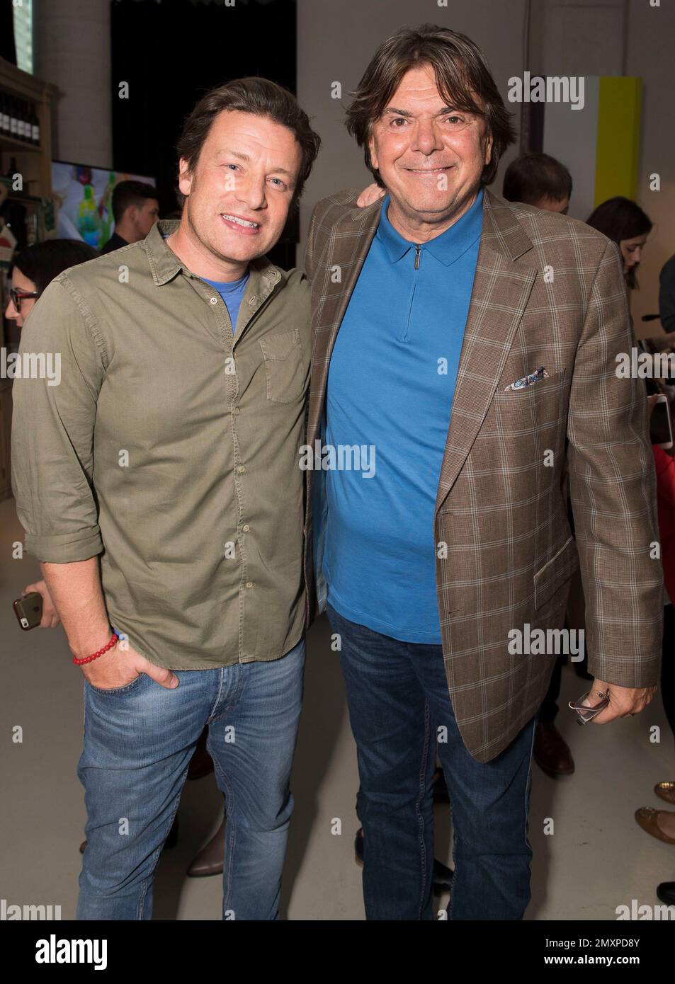 Jamie Oliver, left and Randy Lennox, President, Broadcasting and ...