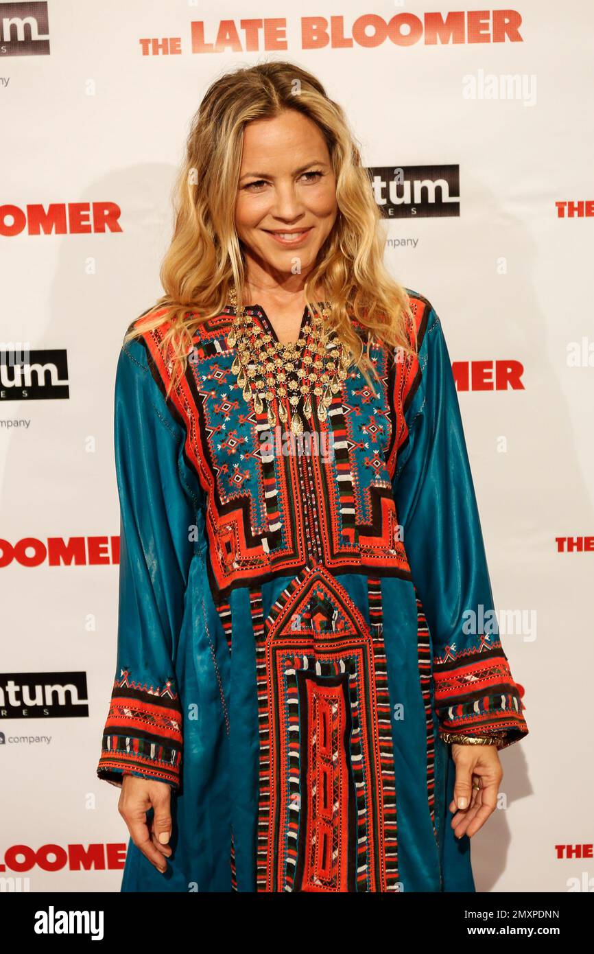 Actress Maria Bello arrives at the LA Premiere of "The Late Bloomer" on ...