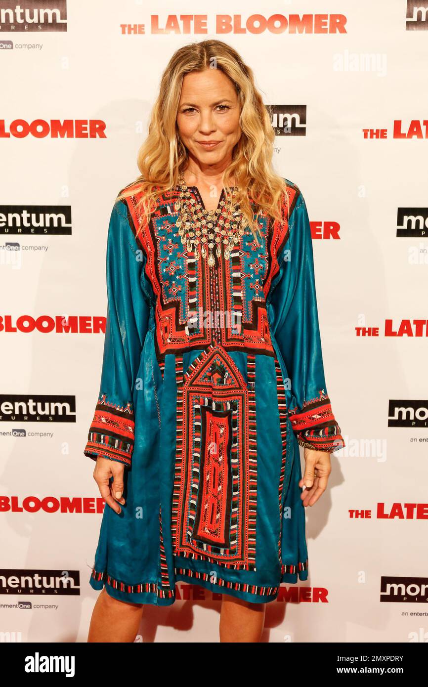 Actress Maria Bello arrives at the LA Premiere of "The Late Bloomer" on ...