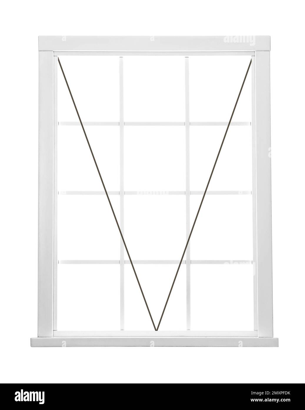Modern awning window with opening type lines on white background Stock ...