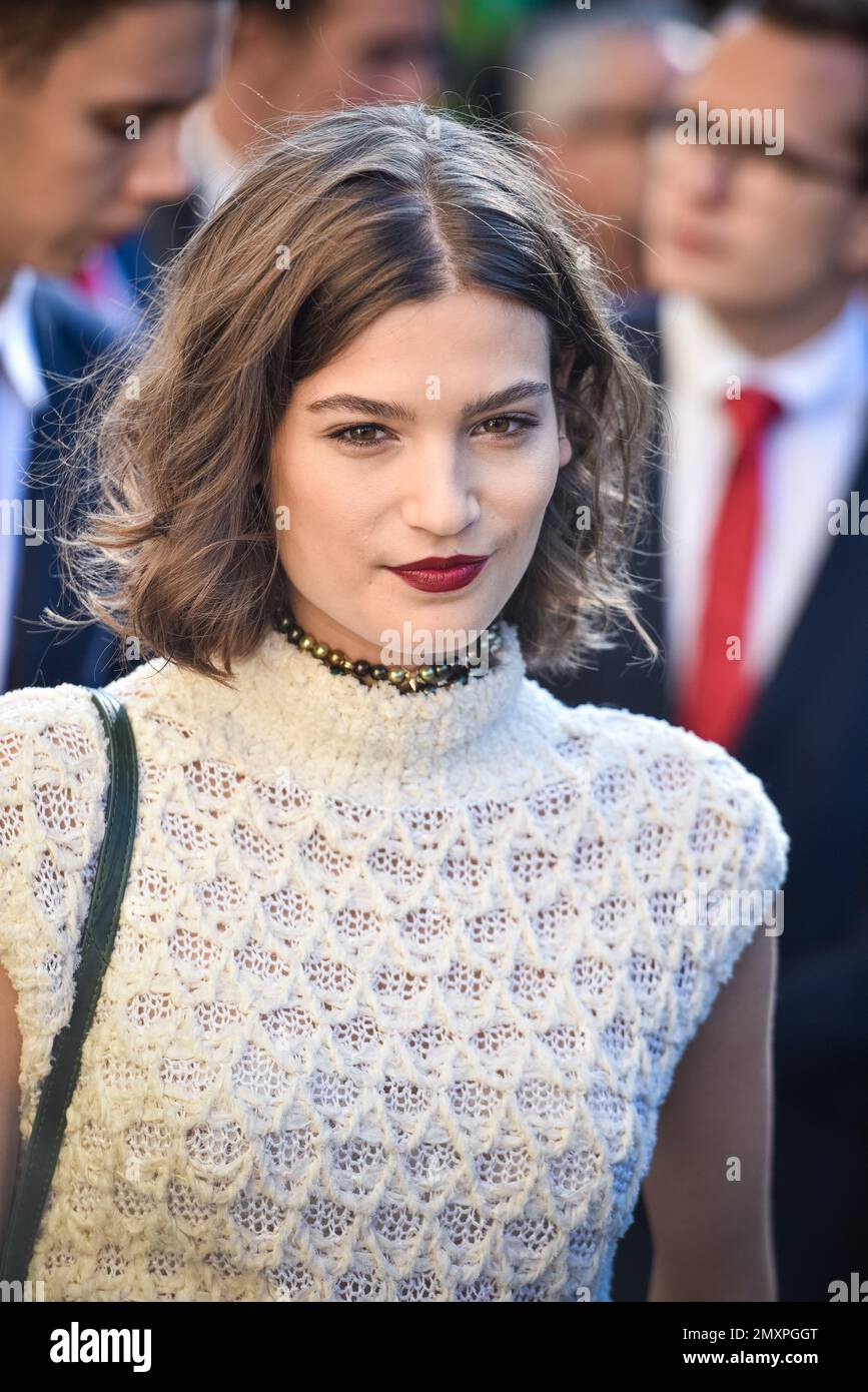 French actress, model and musician Alma Jodorowsky arrives at Chanel ...