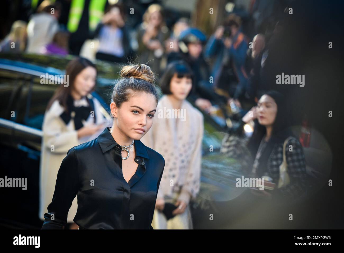 French actress and model Thylane Léna-Rose Blondeau arrives at Chanel ...