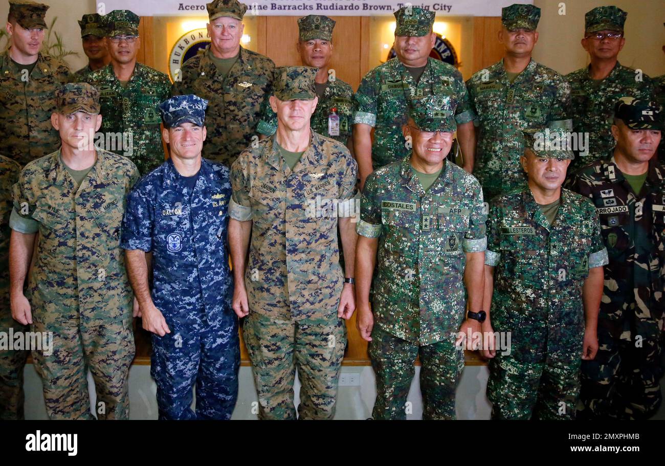 U.S. Marines Brig. Gen. John Jansen, third from left front row, of the ...