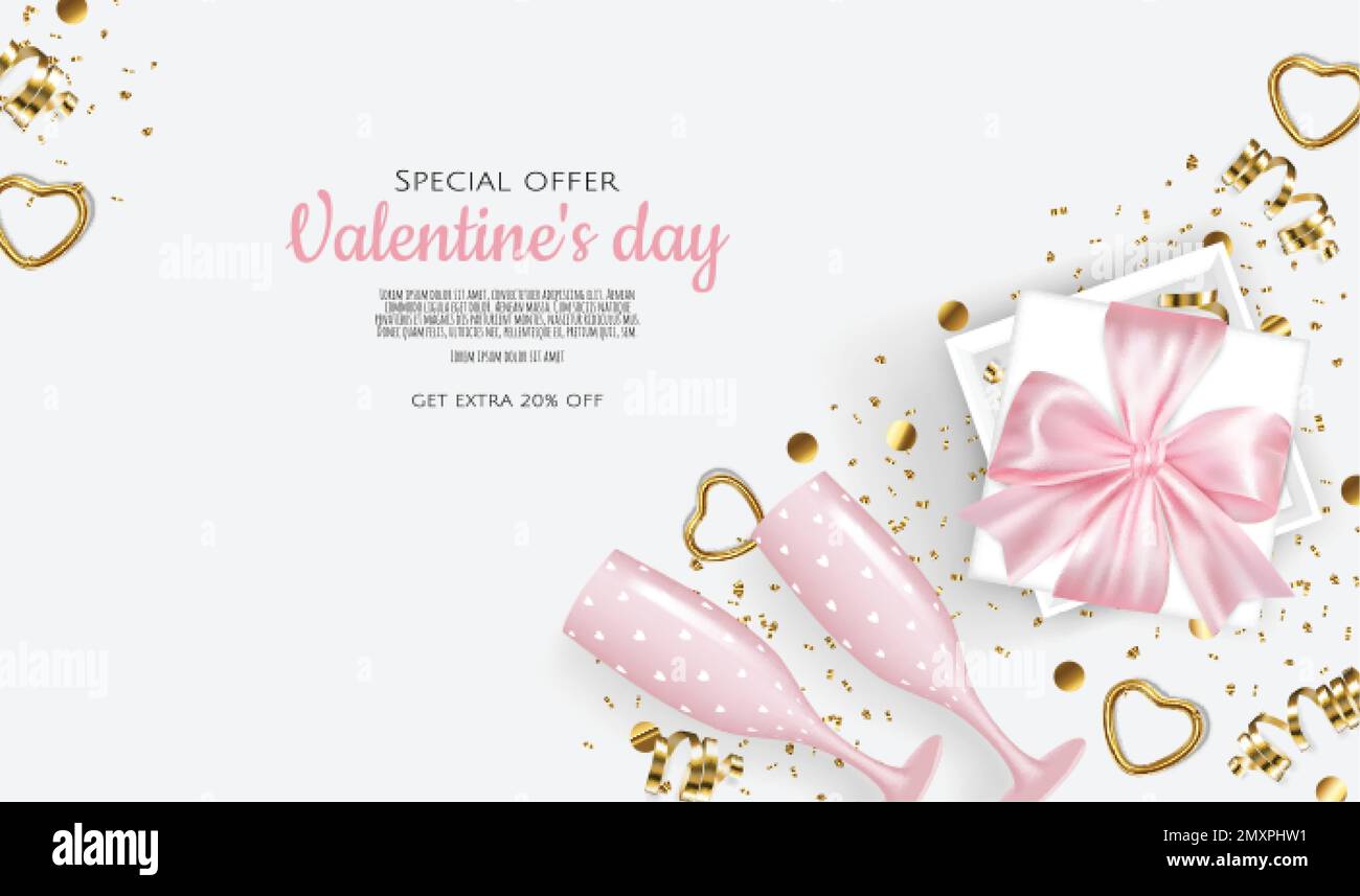 Valentine s day, February 14. Vector illustrations of love, heart, gift ...