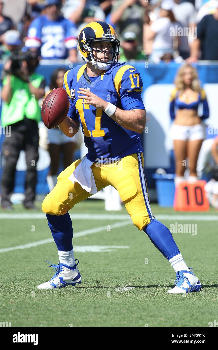Los Angeles Rams quarterback Case Keenum #17 during an NFL game between ...