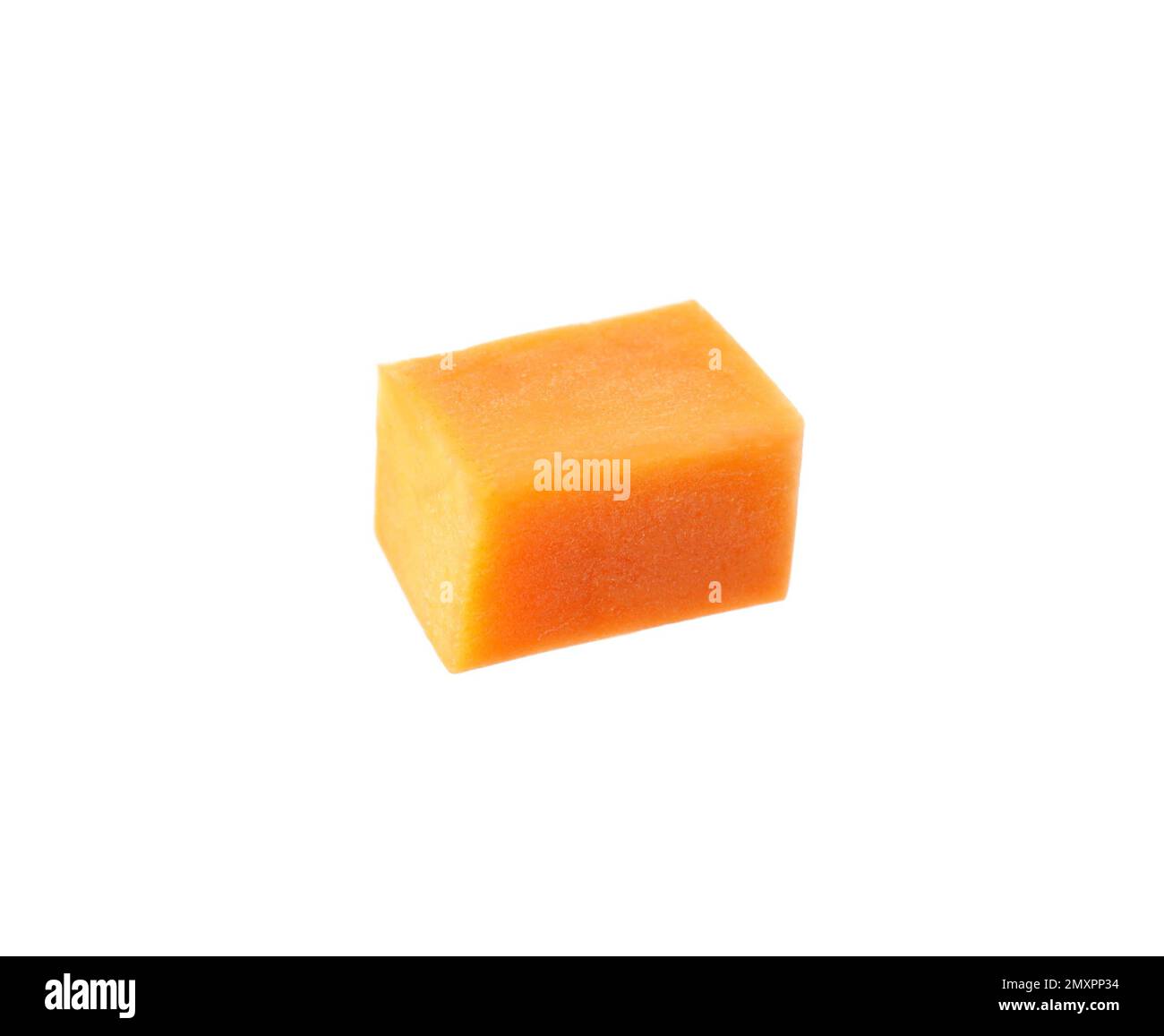 Cube of fresh ripe carrot isolated on white Stock Photo - Alamy