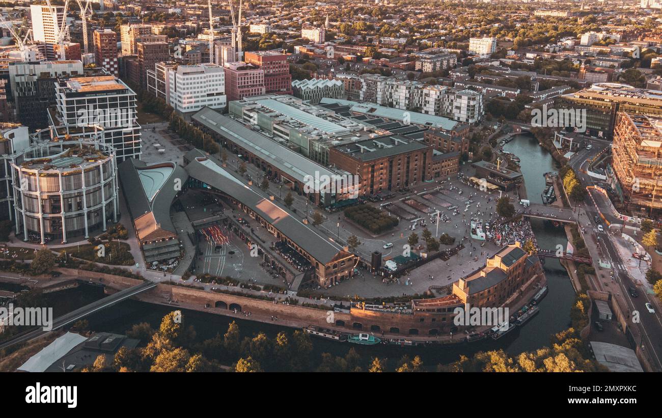 An aerial view of the Granary Square in London, UK Stock Photo - Alamy
