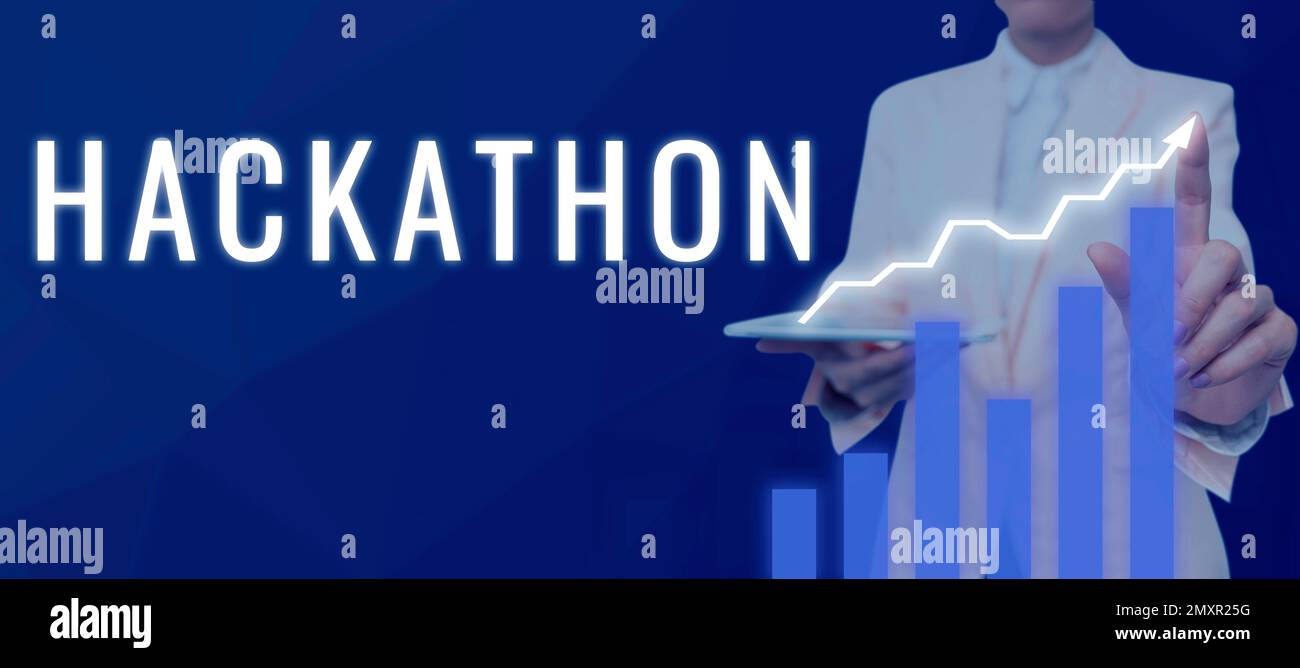 Conceptual display Hackathon. Business overview event where large ... Conceptual display Hackathon. Business overview event where large ...