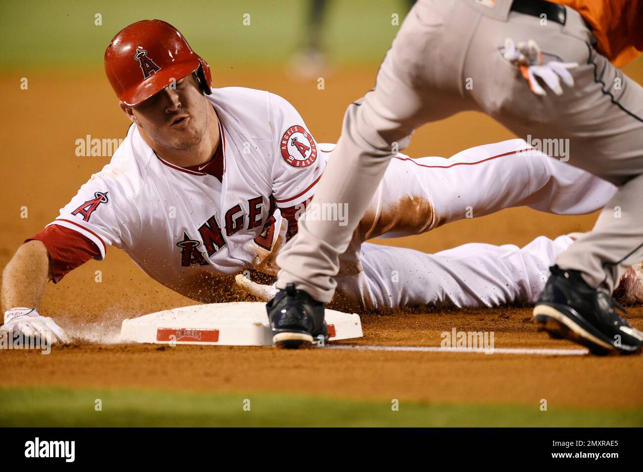 Mike Trout Stealing Base