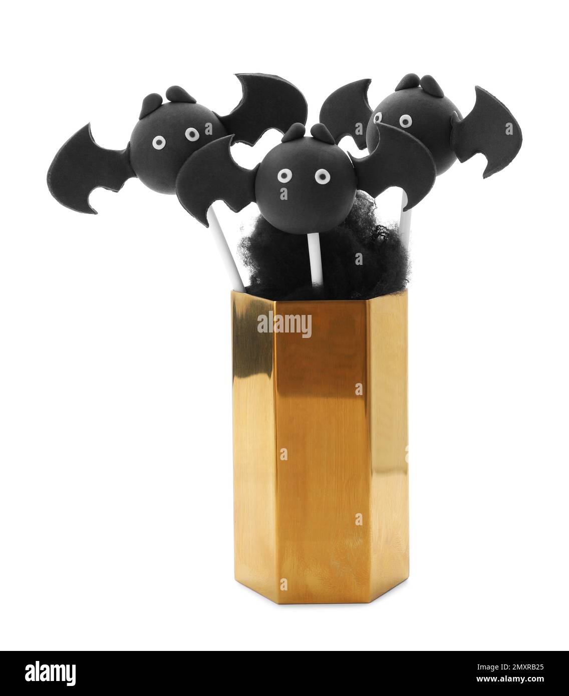 Delicious bat cake pops on white background. Halloween season Stock ...
