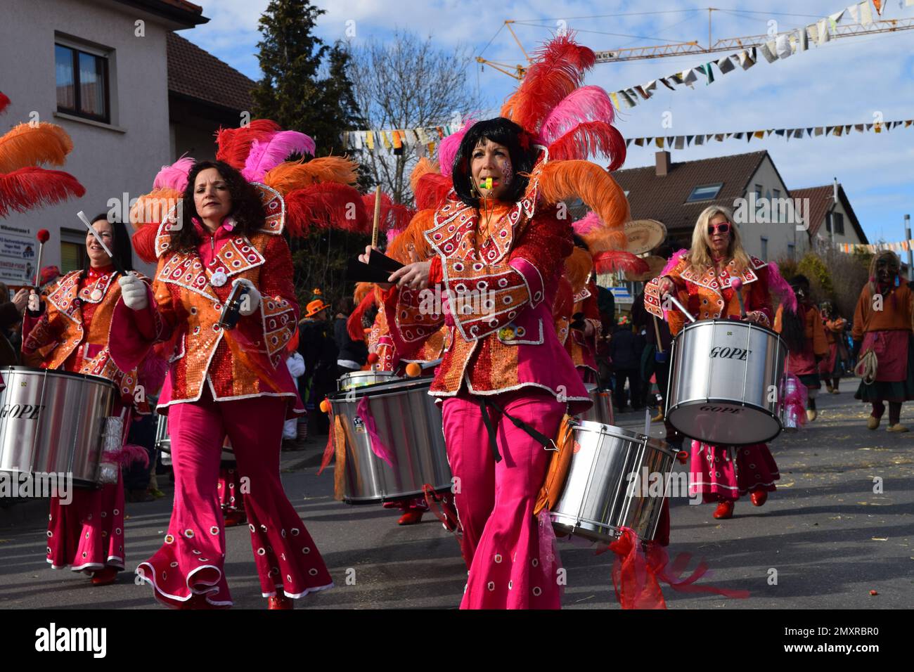 The people dressed in unique costumes for the Fasnet Carnival Parade in ...