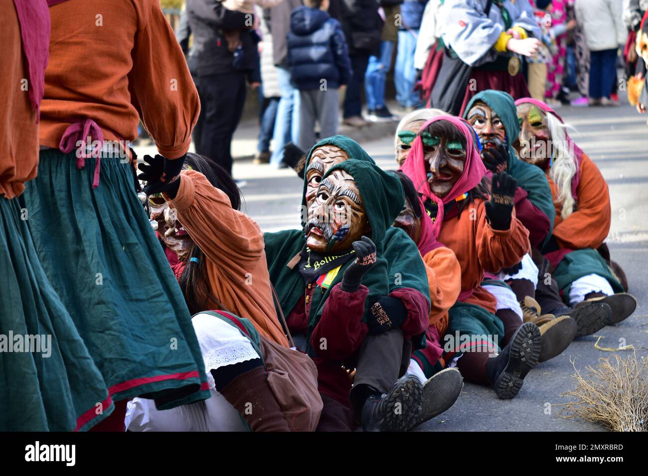 The people dressed in unique costumes for the Fasnet Carnival Parade in ...