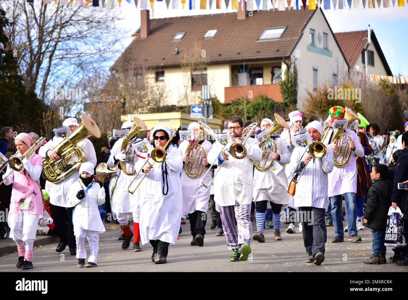 The people dressed in unique costumes for the Fasnet Carnival Parade in ...