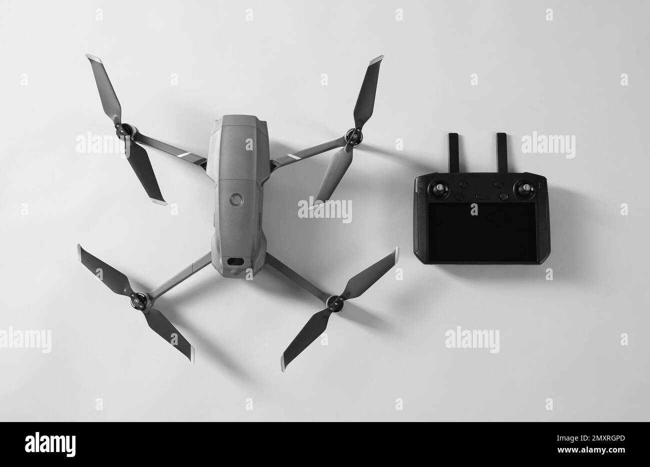 Aerial top view new modern Black and White Stock Photos & Images - Alamy