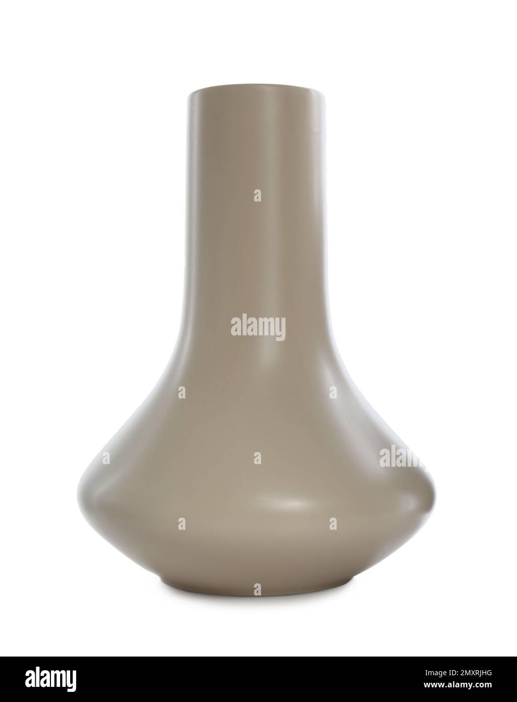 Stylish empty ceramic vase isolated on white Stock Photo - Alamy