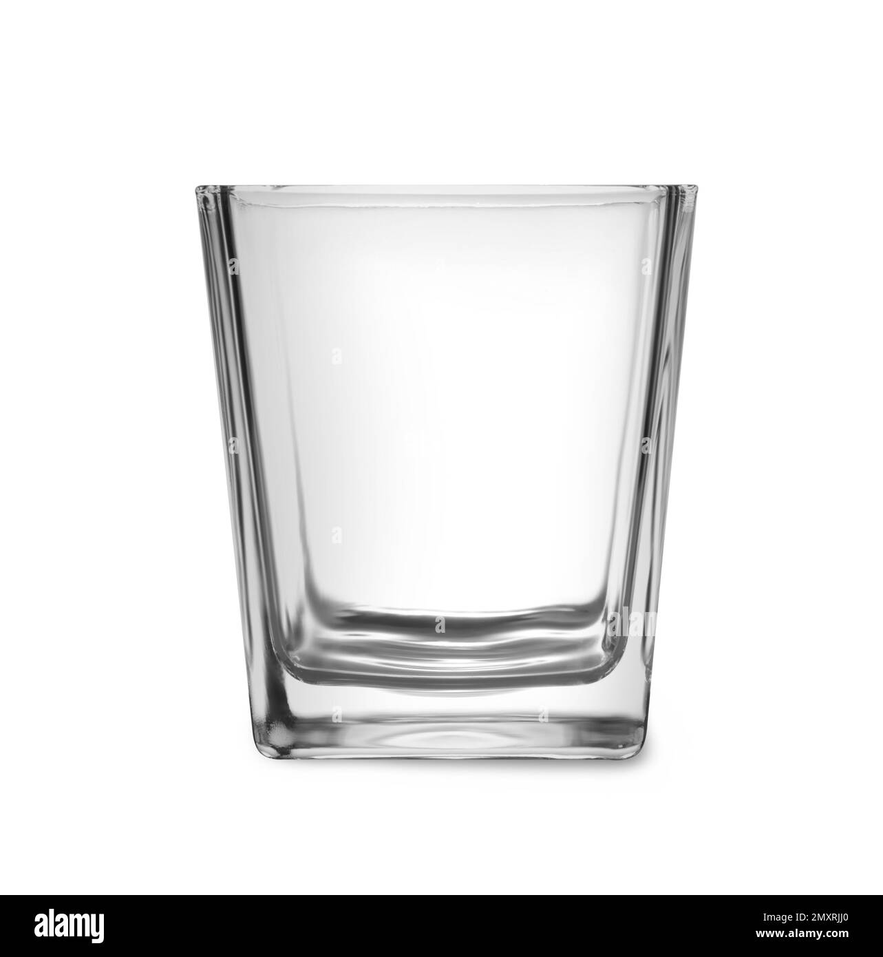 Stylish empty glass vase isolated on white Stock Photo - Alamy