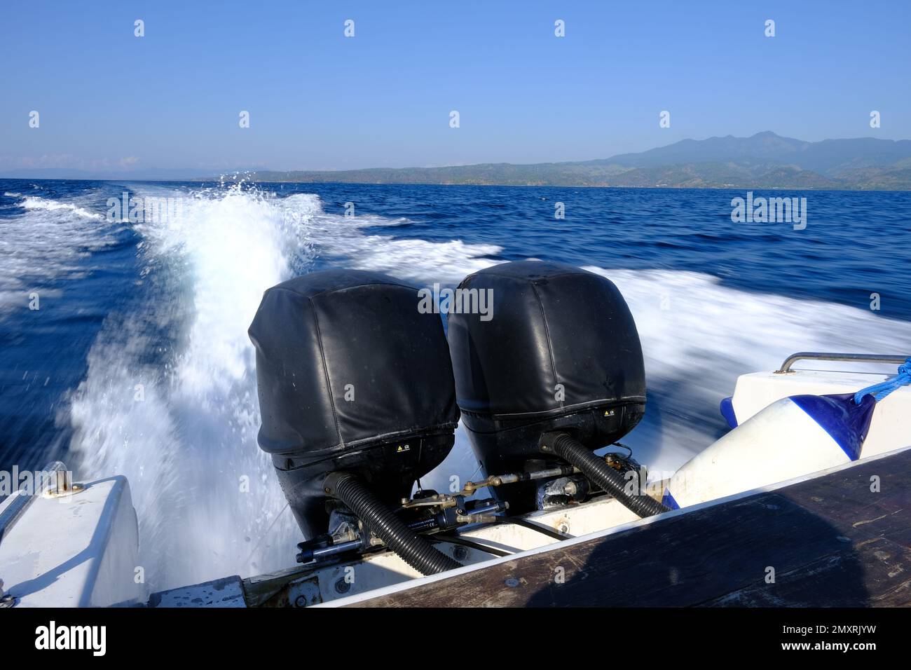 Indonesia Sumbawa - Boat to Sangeang Island - Mount Sangeang Stock ...
