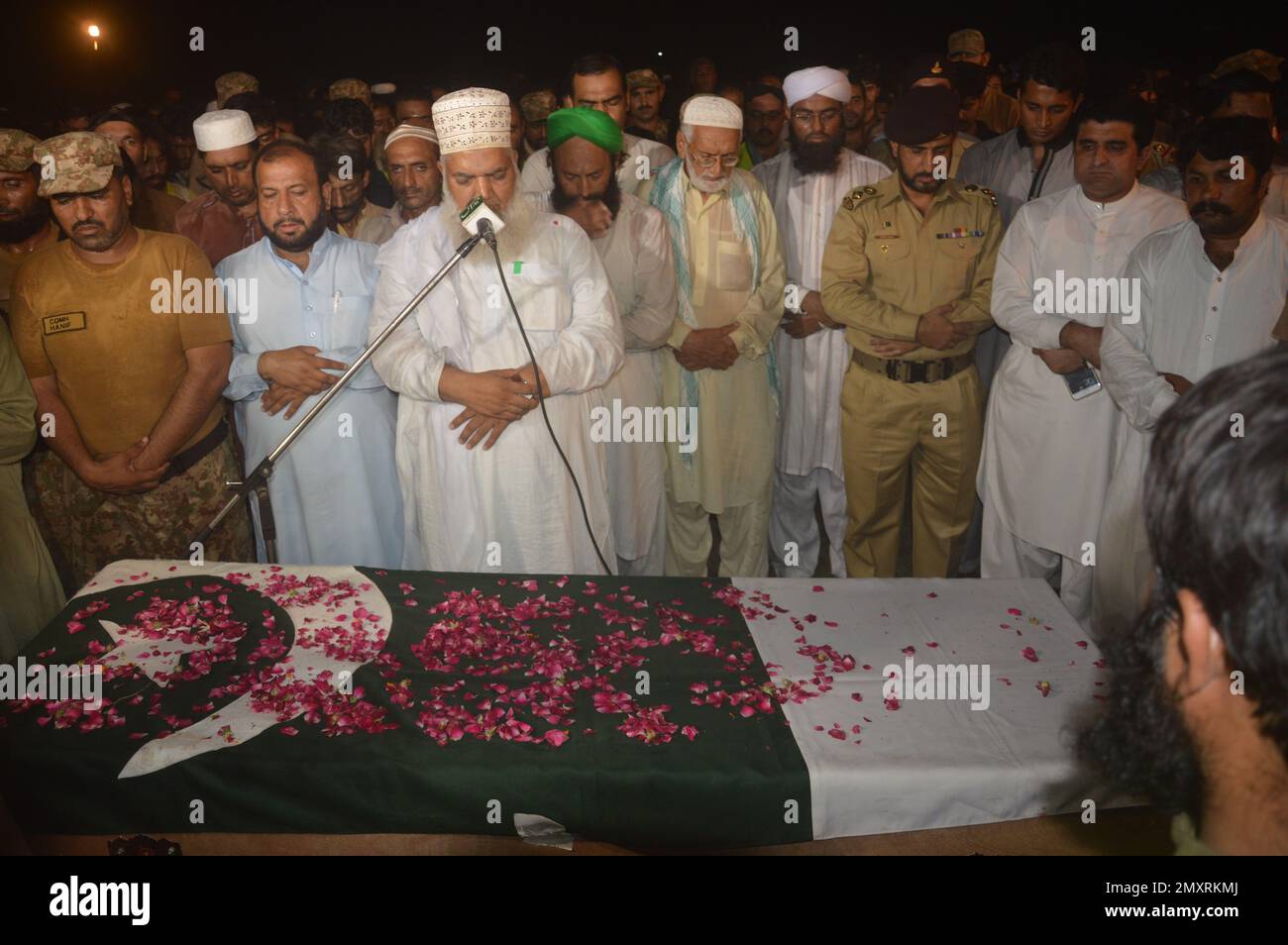 People offer funeral prayers of a Pakistani soldier allegedly killed by ...