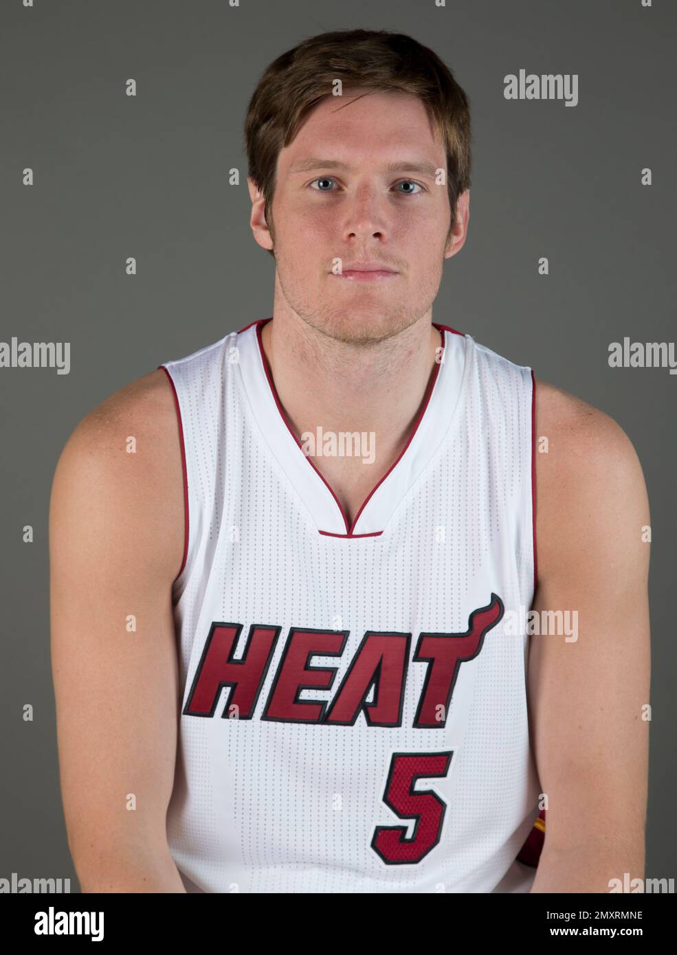 Miami Heat forward Luke Babbitt poses for a photo during the team's ...