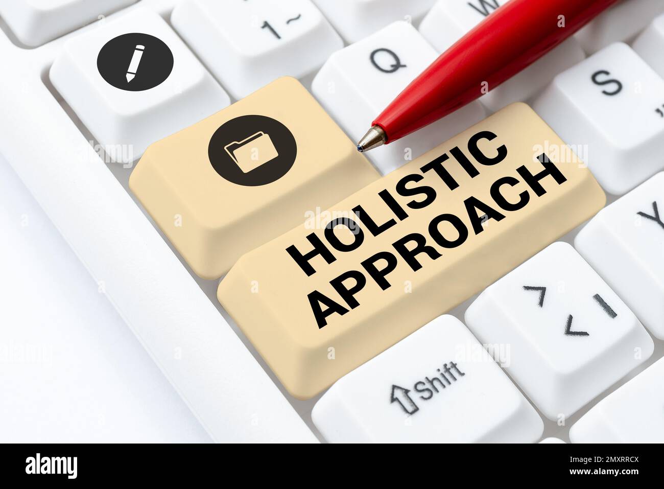 Text caption presenting Holistic Approach. Business concept ...