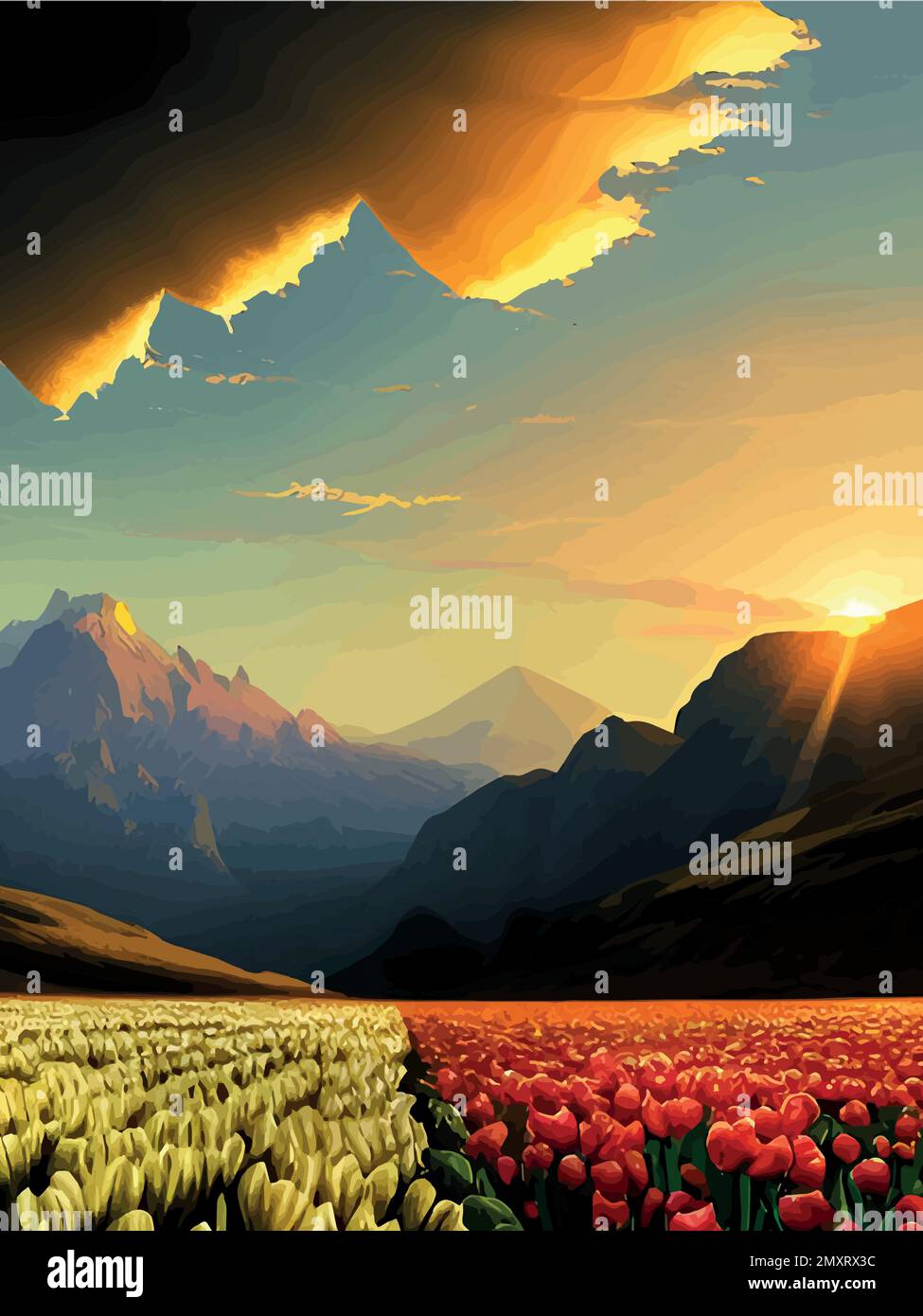 Elegant italian garden Stock Vector Images - Alamy