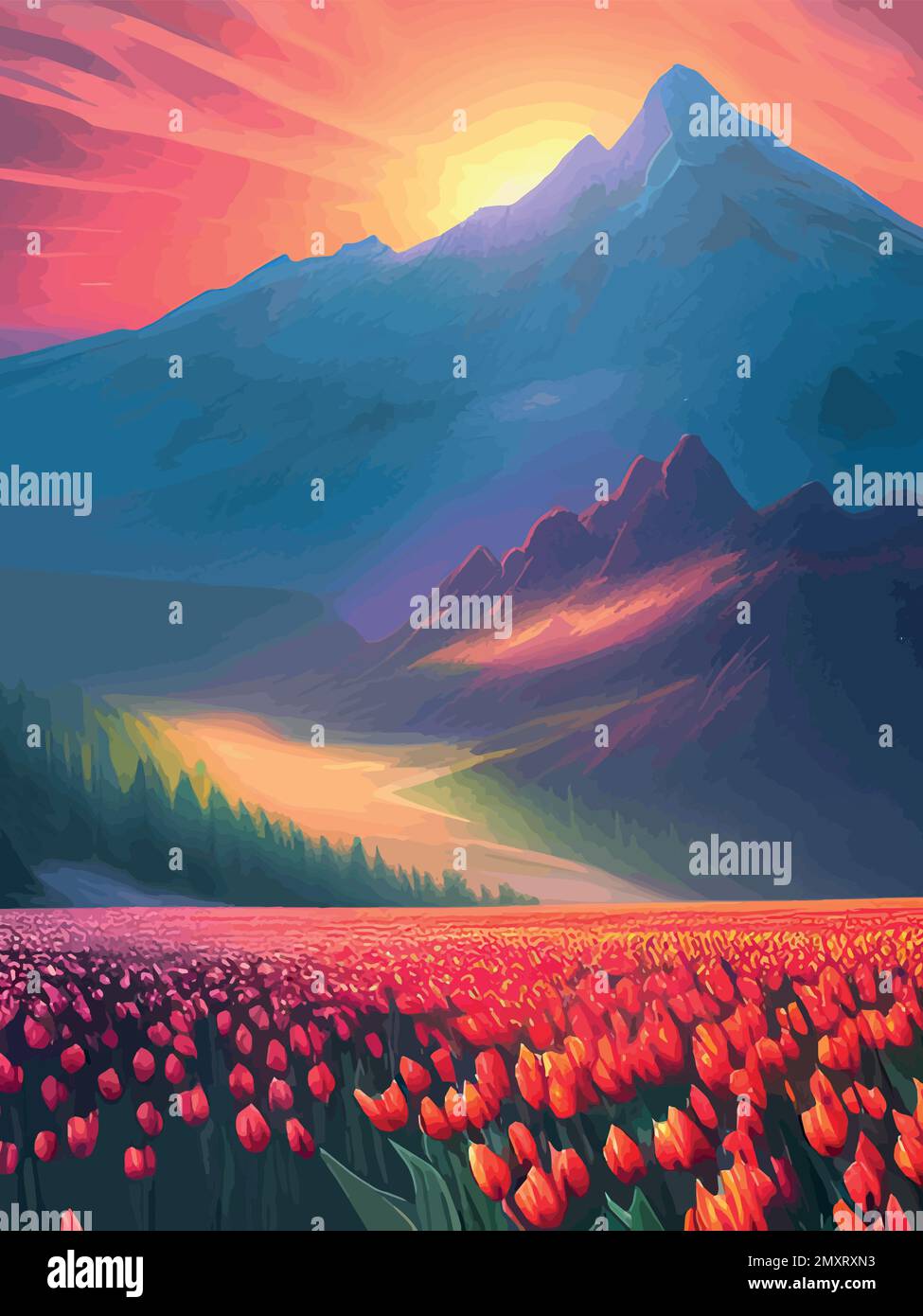 Reflection serenity Stock Vector Images - Alamy